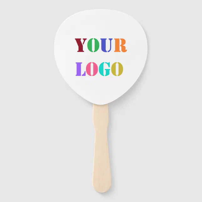 Custom Company Logo or Photo Personalized Hand Fan | Zazzle