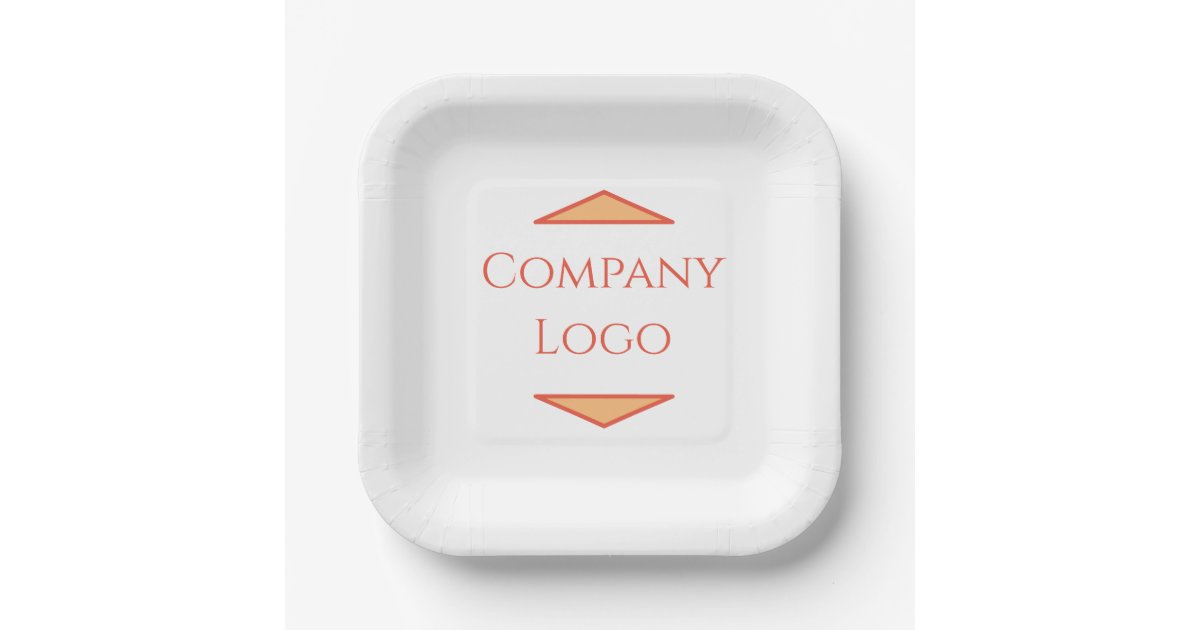 Custom Company Logo Paper Plates | Zazzle