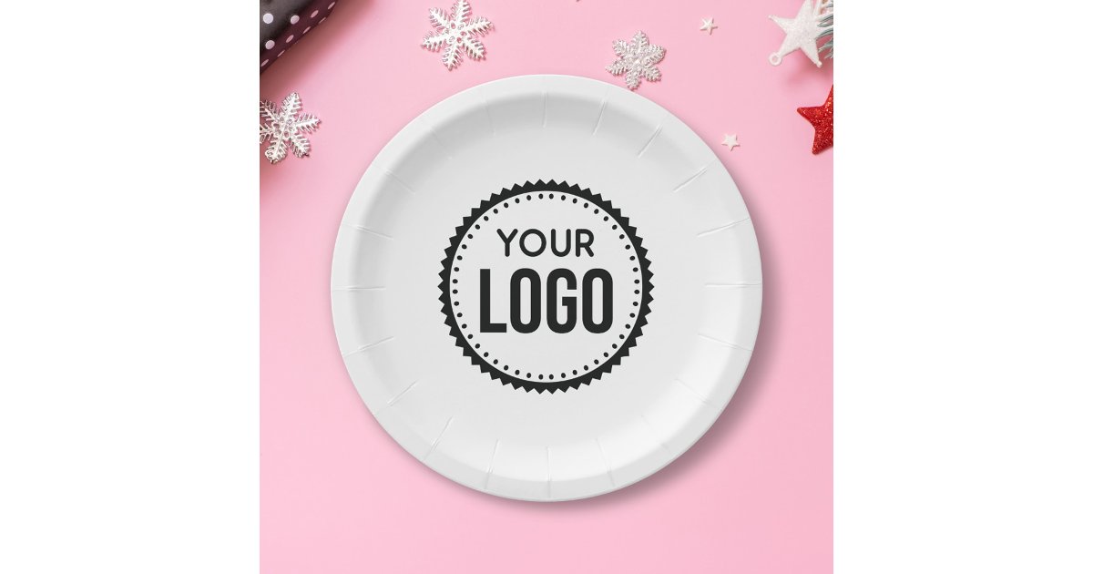 Custom Company Logo Paper Plates | Zazzle