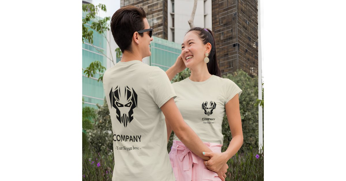Custom Company Logo | Personalized Back And Front T-Shirt | Zazzle