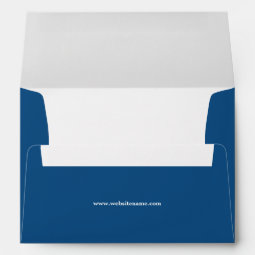 Custom Company Logo Printed Return Address Blue Envelope | Zazzle