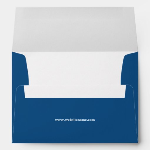Custom Company Logo Printed Return Address Blue Envelope | Zazzle