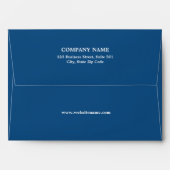 Custom Company Logo Printed Return Address Blue Envelope | Zazzle