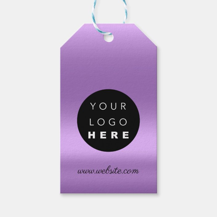 Custom Company Logo Product Purple Gift Tags | Zazzle.com