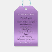 Custom Company Logo Product Purple Gift Tags | Zazzle