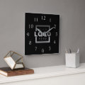Custom Company Logo Promotional Branded Square Wall Clock | Zazzle