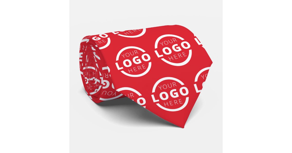 Custom Company Logo Promotional Business Red Neck Tie | Zazzle