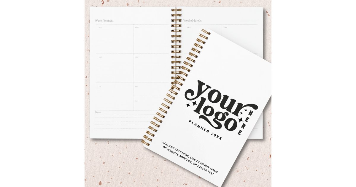 Custom Company Logo Promotional Weekly & Monthly Planner | Zazzle
