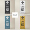 Custom Company Logo QR Code Professional Blue Retractable Banner | Zazzle