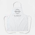 Custom Company Logo Slogan Employee Uniform White Apron | Zazzle