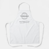 Custom Company Logo Slogan Employee Uniform White Apron | Zazzle