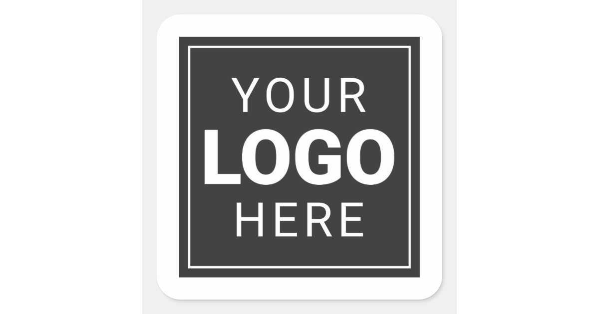 Custom Company Logo Square Sticker | Zazzle