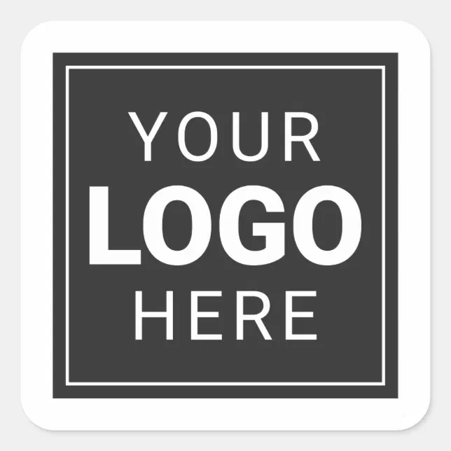 Custom Company Logo Square Sticker | Zazzle