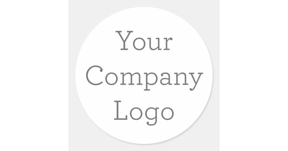 Custom Company Logo Sticker | Zazzle