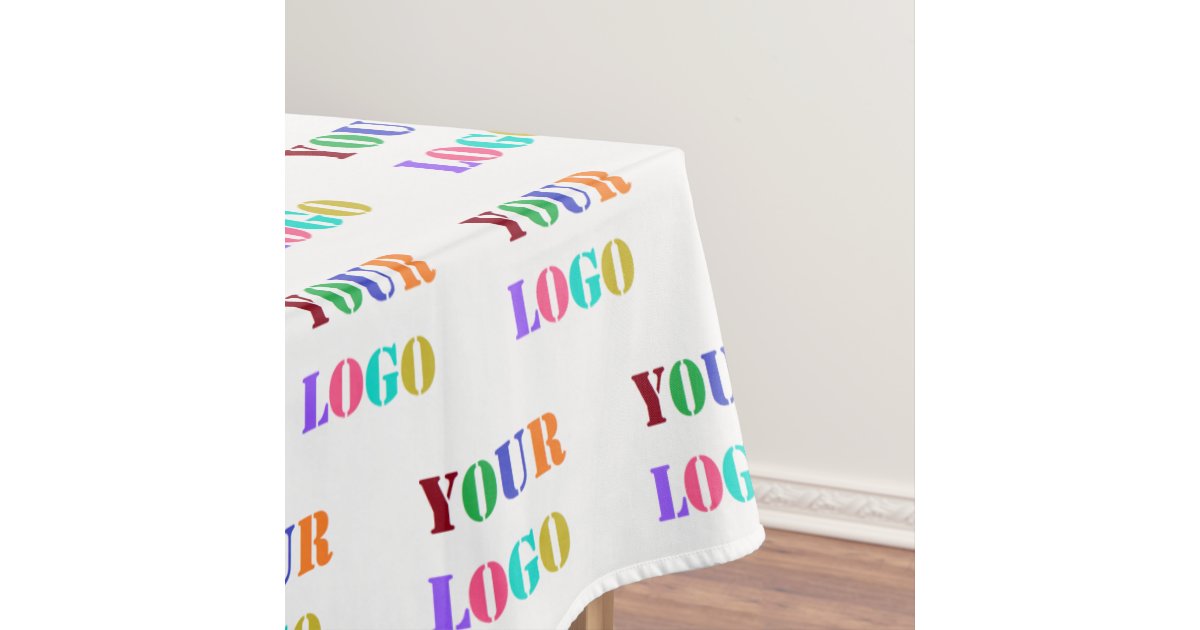 Custom Company Logo Tablecloth Business Promotion | Zazzle