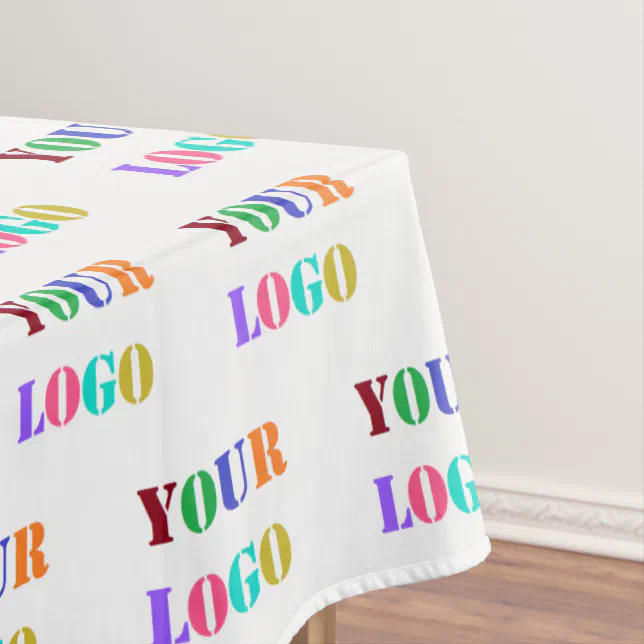 Custom Company Logo Tablecloth Business Promotion | Zazzle