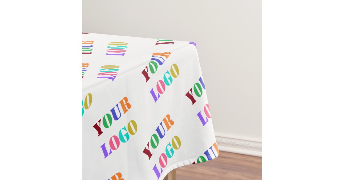 Custom Company Logo Tablecloth Personalized | Zazzle