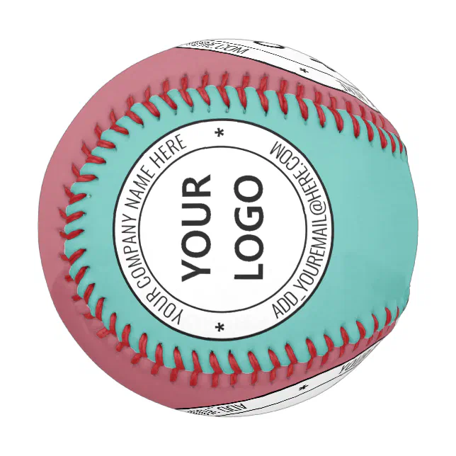 Custom Company Logo Text Baseball Your Colors | Zazzle