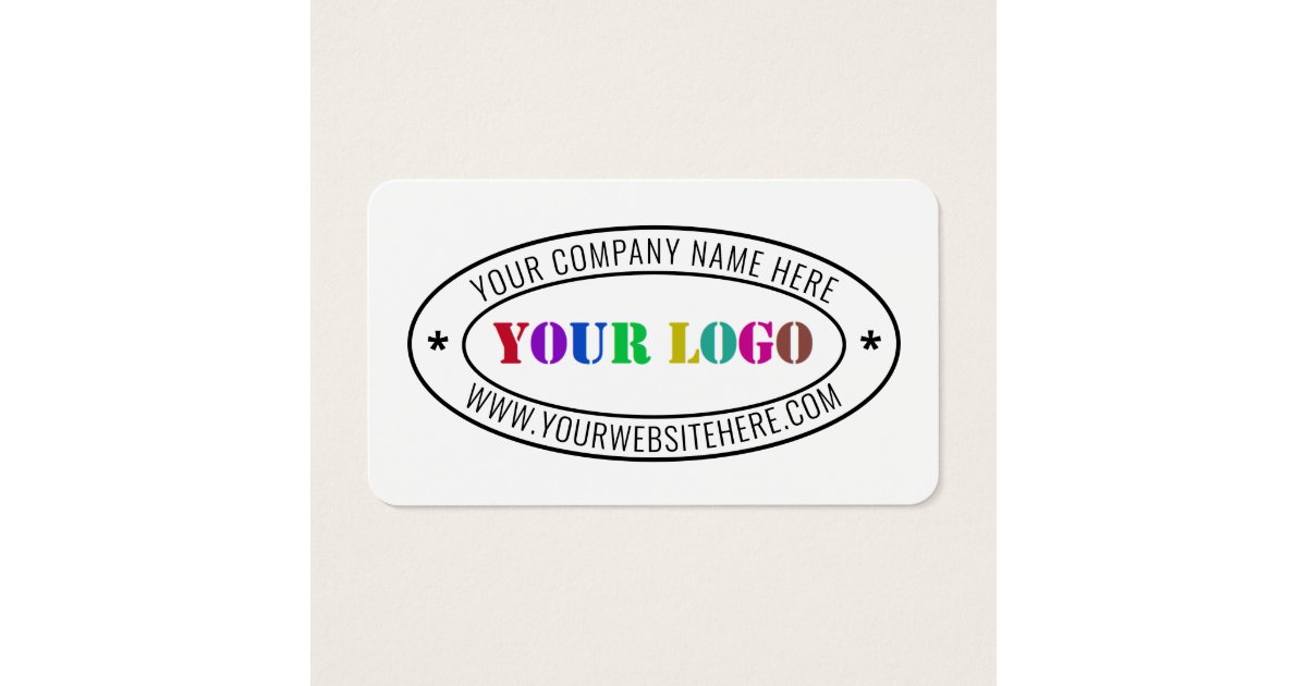 Custom Company Logo text Business Cards Template | Zazzle