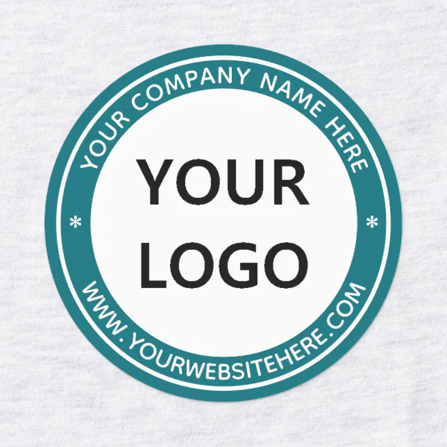 Custom Company Logo Text Business Labels Template | Zazzle