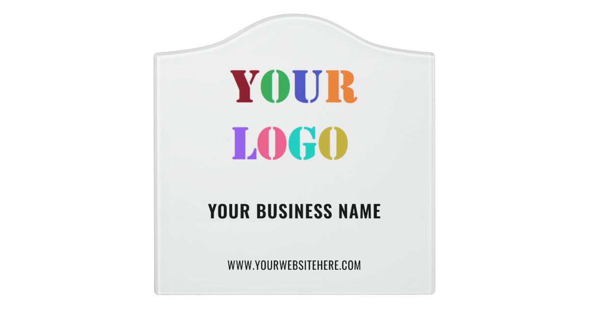 Custom Company Logo Text Business Office Door Sign | Zazzle