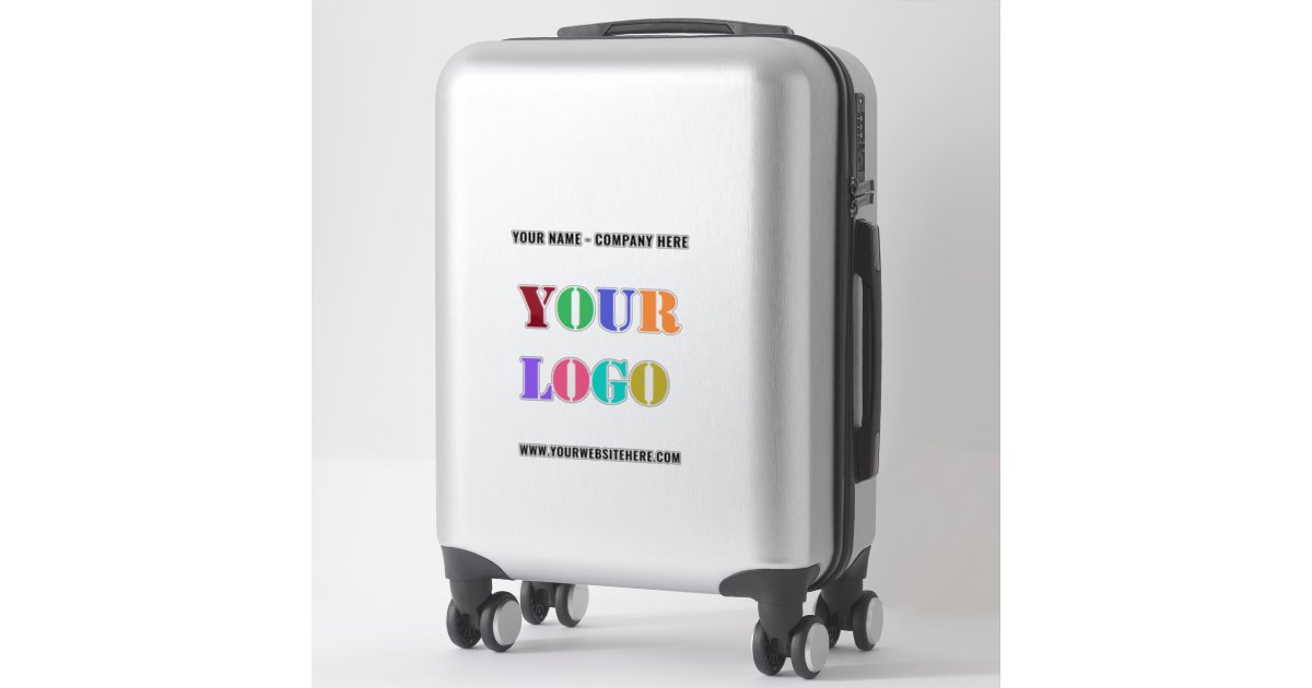 Custom Company Logo Text Business Sticker Template | Zazzle