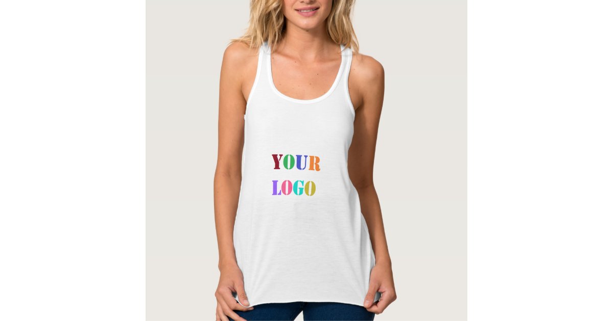 Custom Company Logo Text Business Tank Top | Zazzle