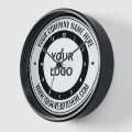 Custom Company Logo Text Business Wall Clock | Zazzle