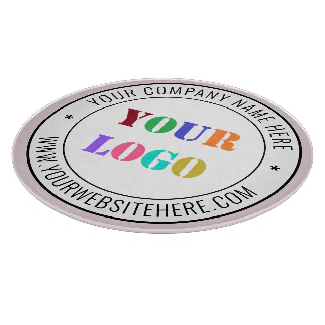 Custom Company Logo Text Cutting Board Template | Zazzle
