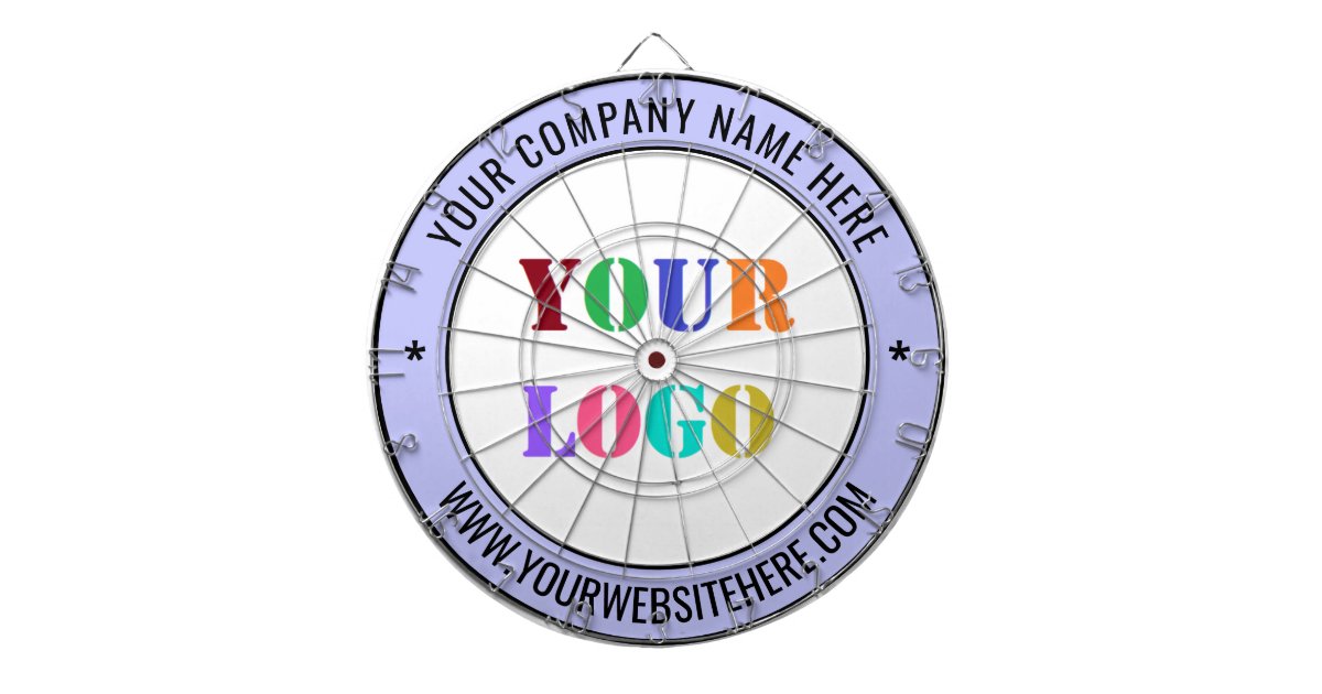Custom Company Logo Text Personalized Dart Board | Zazzle