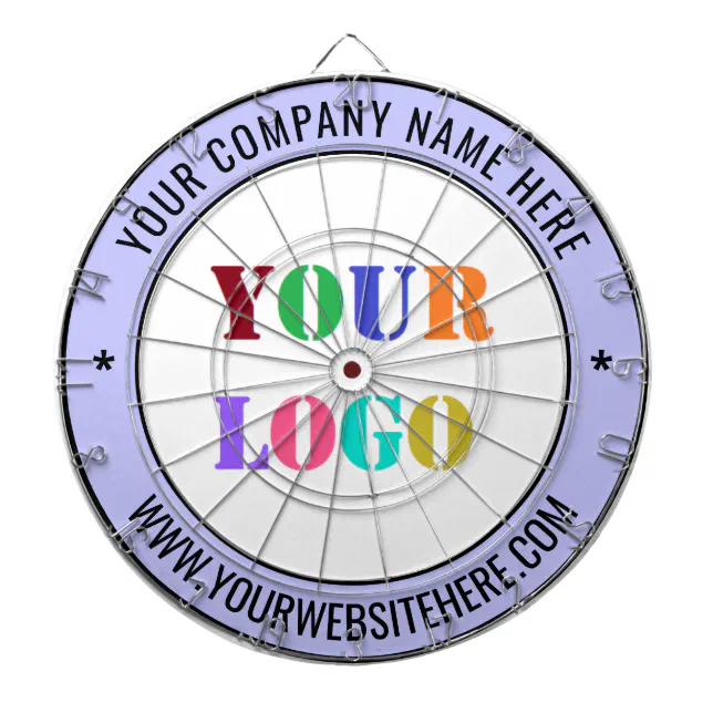 Custom Company Logo Text Personalized Dart Board | Zazzle