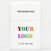 Custom Company Logo Text Promotional Zippo Lighter | Zazzle