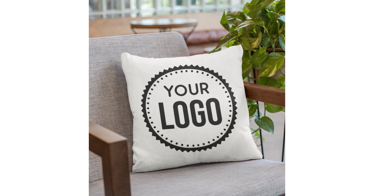 Custom Company Logo Throw Pillow | Zazzle