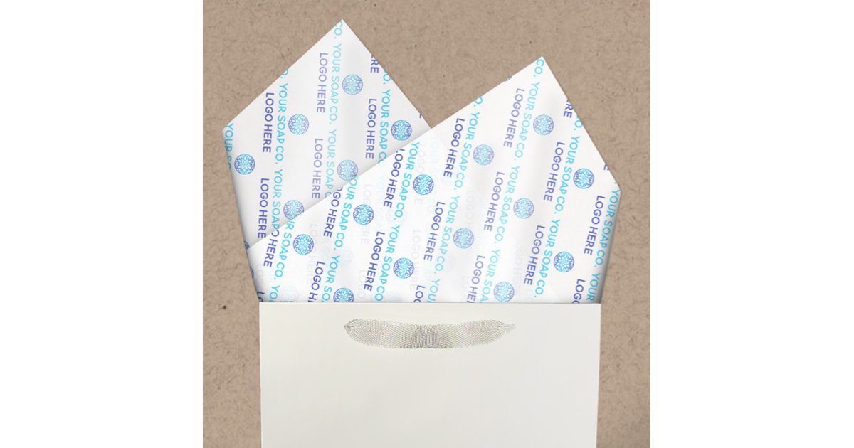 Custom Company Logo Tissue Paper | Zazzle