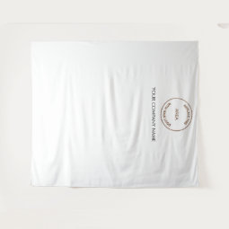 Custom Company Logo White Event Photo Backdrop | Zazzle
