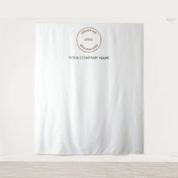 Custom Company Logo White Event Photo Backdrop | Zazzle