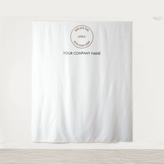 Custom Company Logo White Event Photo Backdrop | Zazzle.com