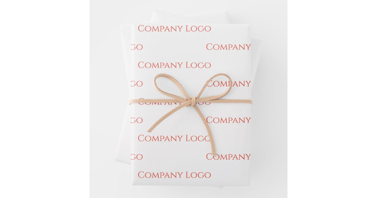 Custom Company Logo Wrapping Paper Sheets | Zazzle