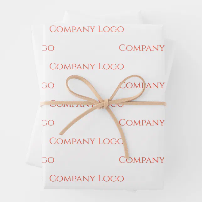 Custom Company Logo Wrapping Paper Sheets | Zazzle