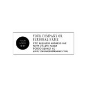 Custom company name logo address self-inking stamp | Zazzle
