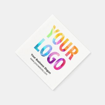 Custom Company Promotional Business Logo Branded Napkins | Zazzle