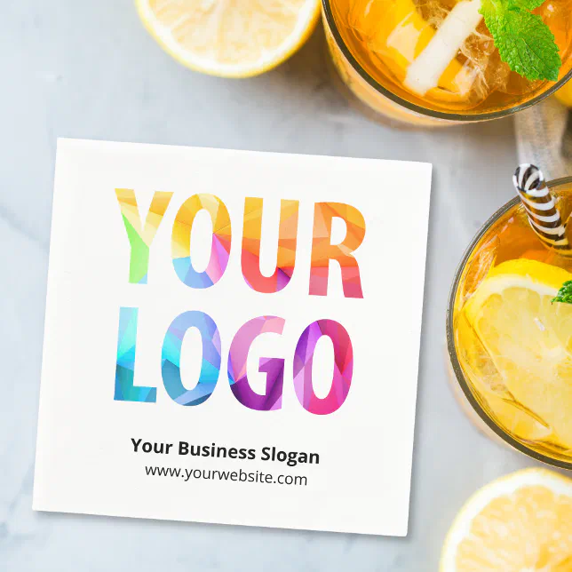 Custom Company Promotional Business Logo Branded Napkins | Zazzle