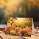 Custom Company Thanksgiving Marketing Fall Pumpkin Holiday Card | Zazzle