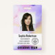 Custom Company Watercolor Purple Employee ID Badge | Zazzle