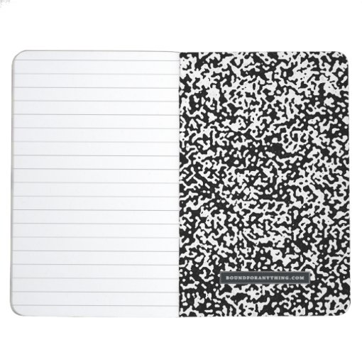 Custom Composition Book Black/White School/Teacher | Zazzle