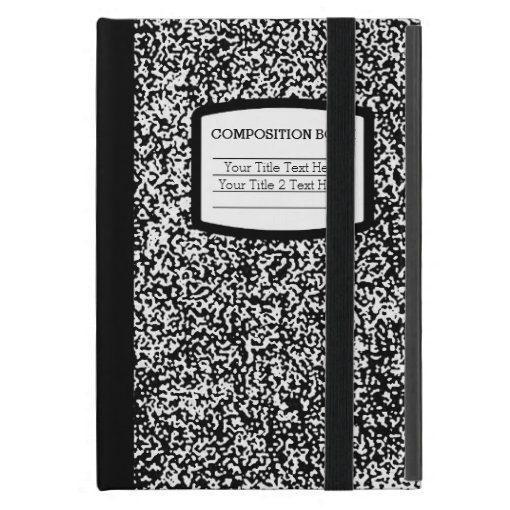 Custom Composition Book Black/White School/Teacher iPad Mini Case | Zazzle