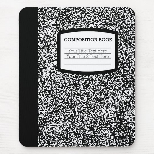 Custom Composition Book Black/White School/Teacher Mouse Pad | Zazzle.com