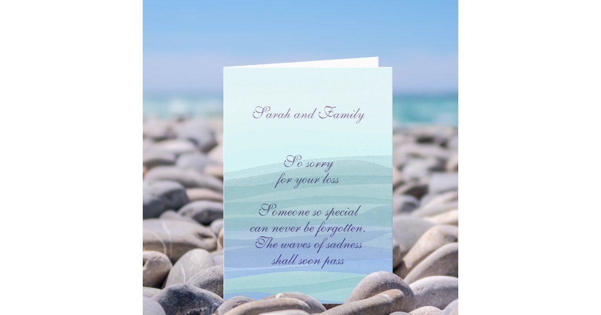 Custom Condolence Message Modern Sympathy Card | Zazzle