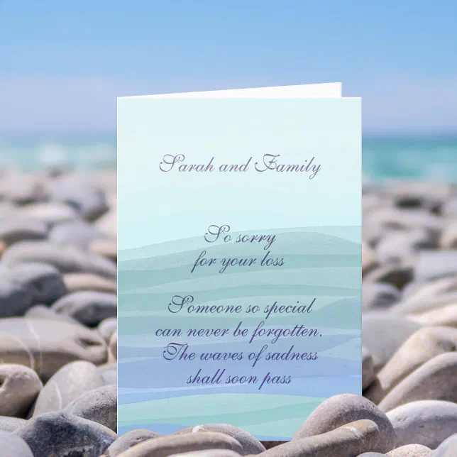 Custom Condolence Message Modern Sympathy Card | Zazzle