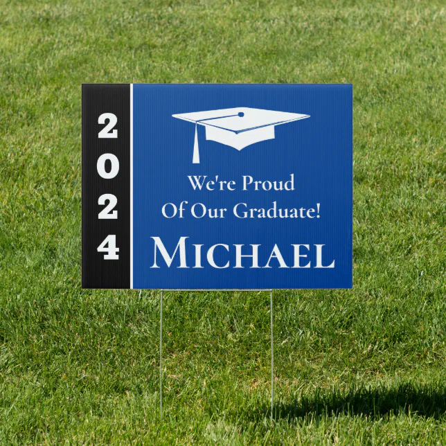 Custom Congrats Grad School Graduation Sign | Zazzle